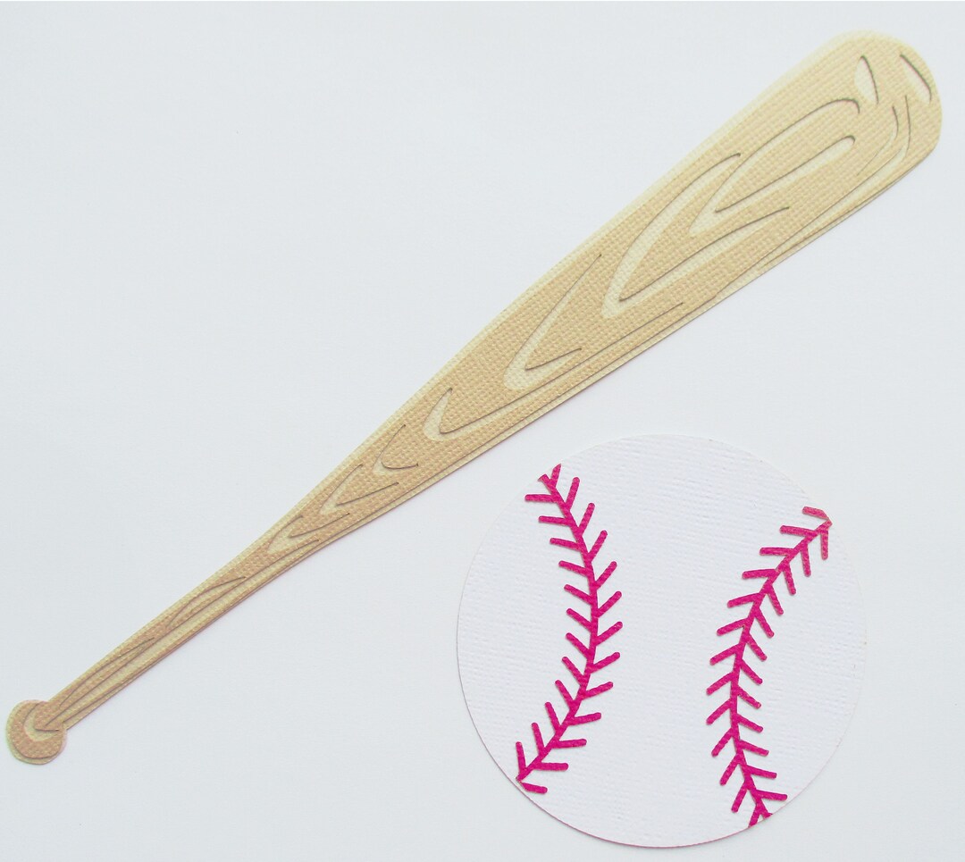 Baseball Bat 8" & Ball 3" Laser Cut Scrapbook Embellishments by SSC ...