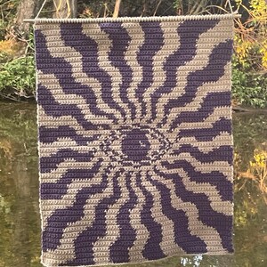 Trippy Eye Crochet Tapestry Pattern - Etsy