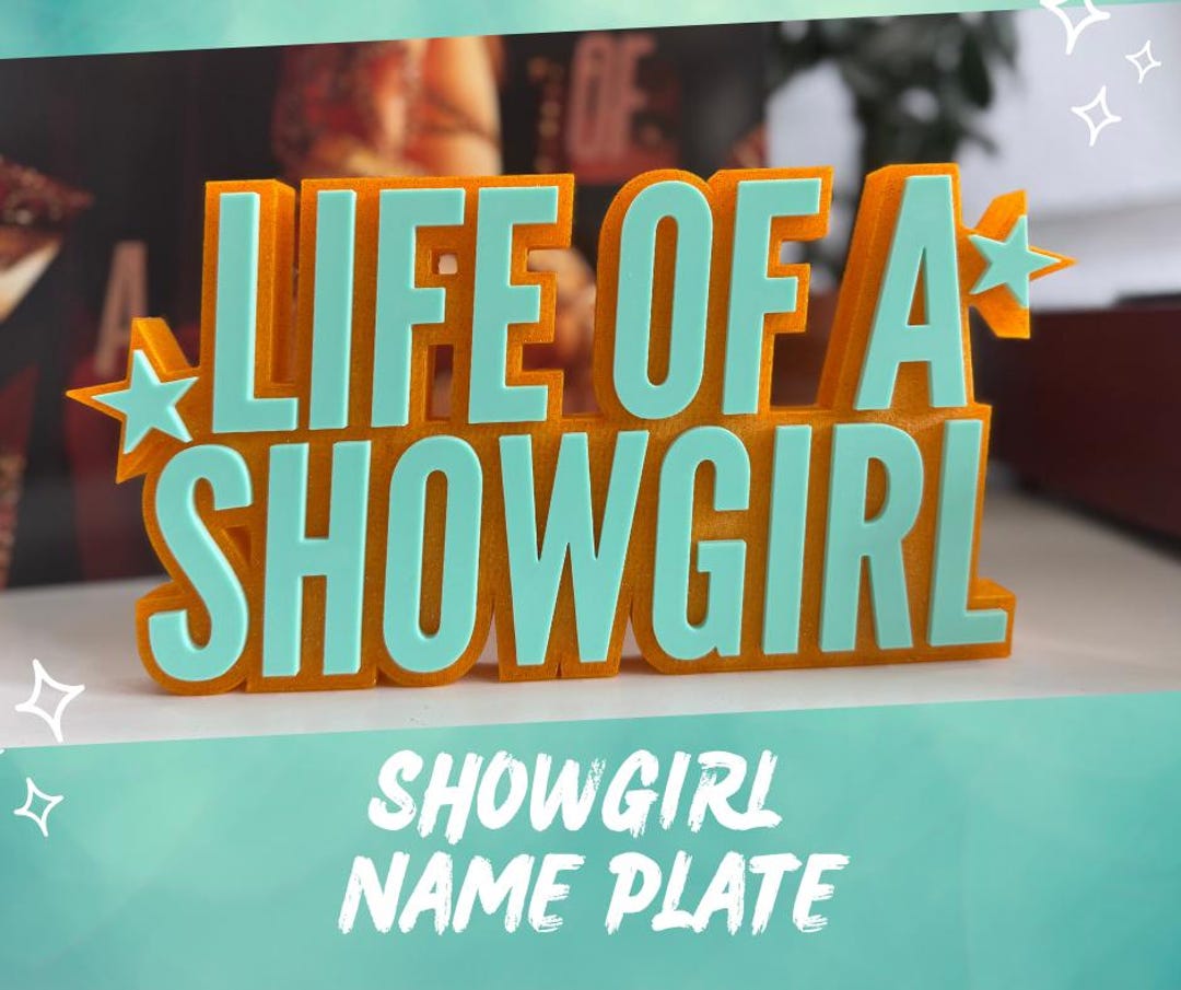 Showgirl Nameplate – Custom Retro Desk Sign - Teacher Gift - Showgirl ...