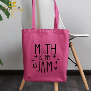 Math Teacher Tote Bag, Math Lover Zippered Tote Bag, Teacher ...