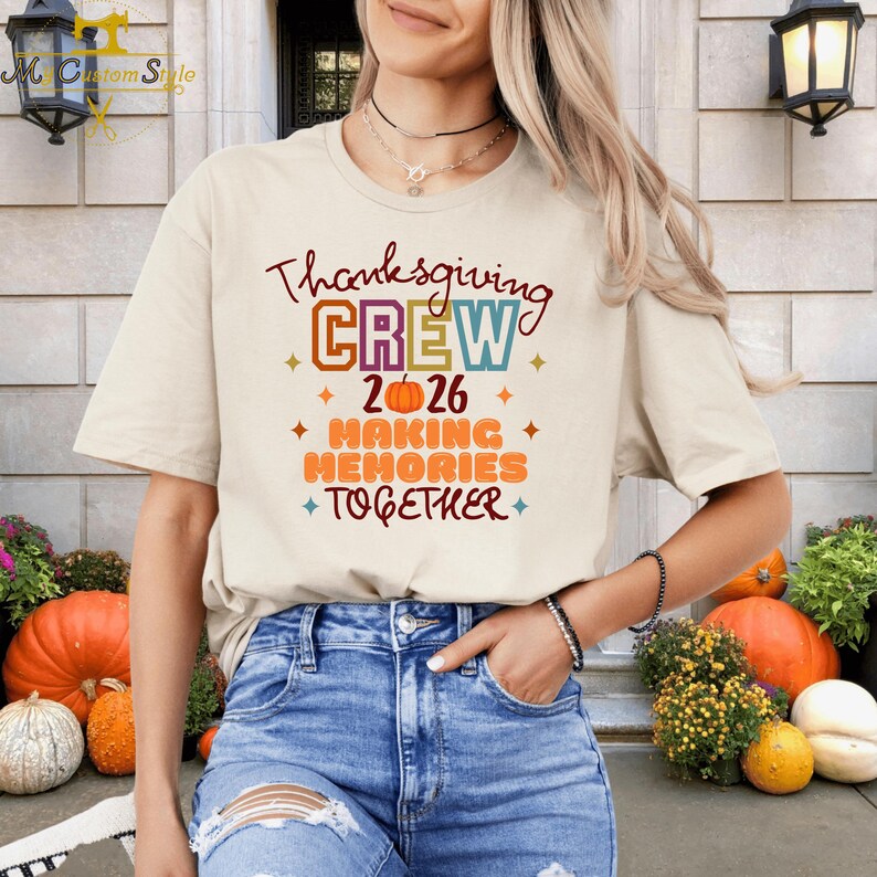 Matching Family Thanksgiving 2026 T-shirt: Thanksgiving Crew Shirts ...