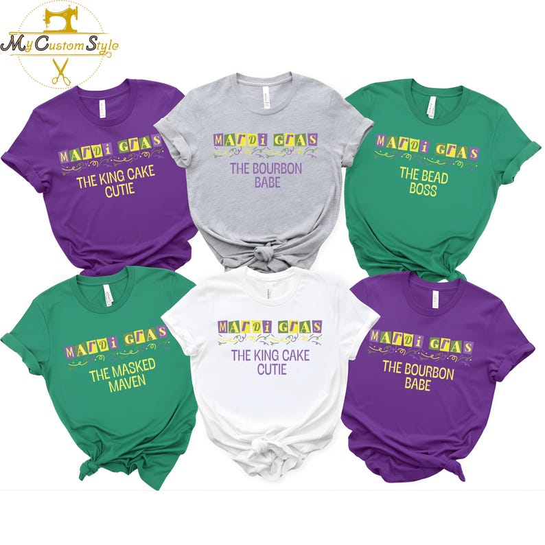Mardi Gras Group Matching T-shirts, Fat Tuesday Family Shirts, Parade ...