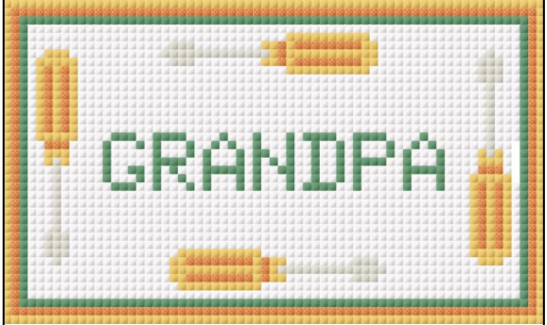 Grandpa Needlepoint Chart: 5x3 (digital Download) - Etsy