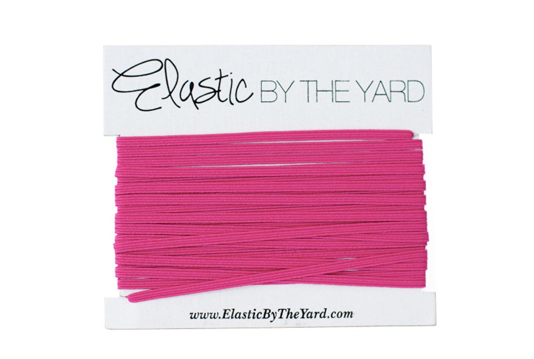 HOT PINK Skinny Elastic - USA Made - 1/8 Inch - 5 Yards | Elastic by ...