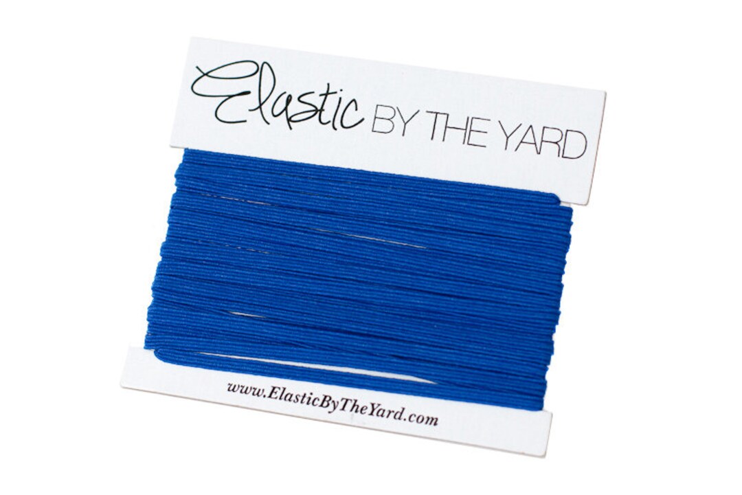 ROYAL BLUE Skinny Elastic 1/8 Inch - USA Made - 5 Yards - 288 Yards ...