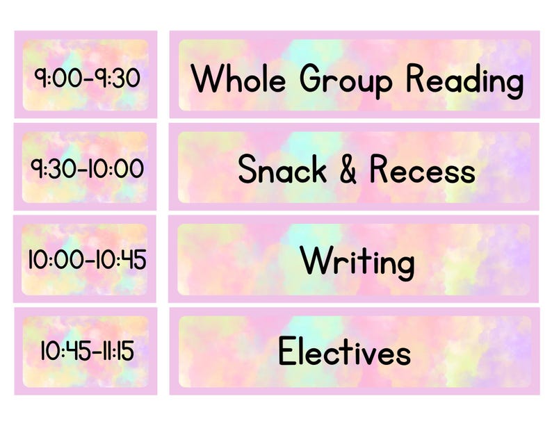 Editable Classroom Daily Schedule: Canva Template for Teachers ...