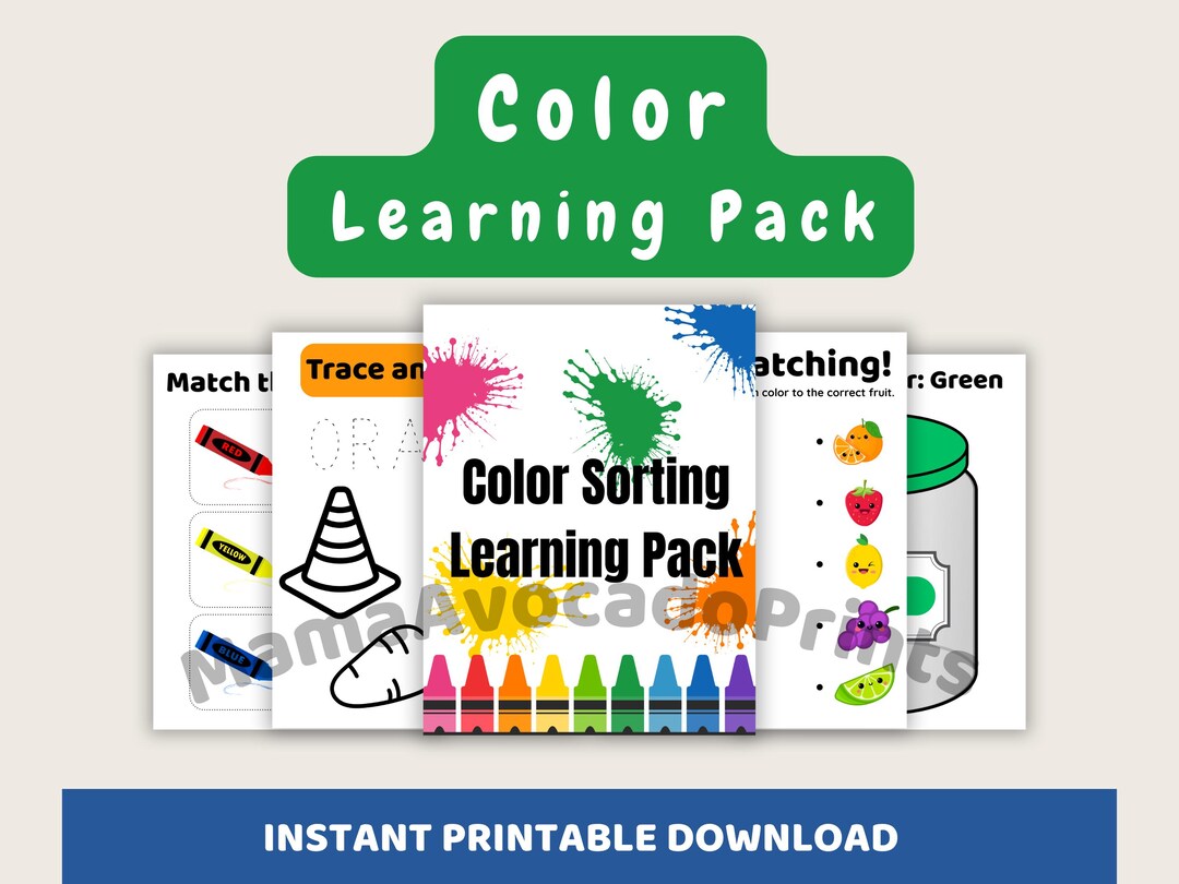 Color Learning Activities: Preschool Printable Pack (instant Download ...