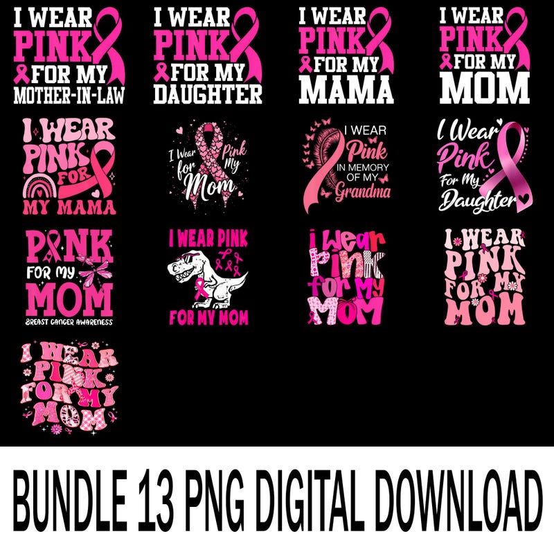 I Wear Pink for My Mom - Etsy