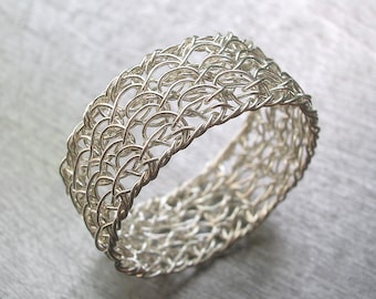 Crochet silver wire | Etsy