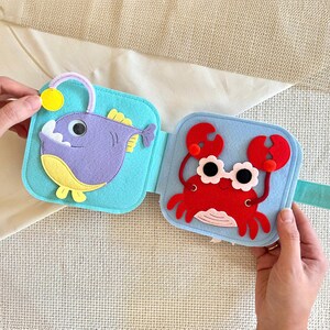 Ocean Friends Felt Quiet Book: Interactive Sensory Toy for Toddlers - Etsy
