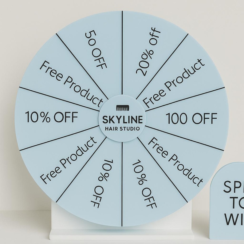 Custom Spin the Wheel: Personalized Business Promotion, Salon Giveaway ...
