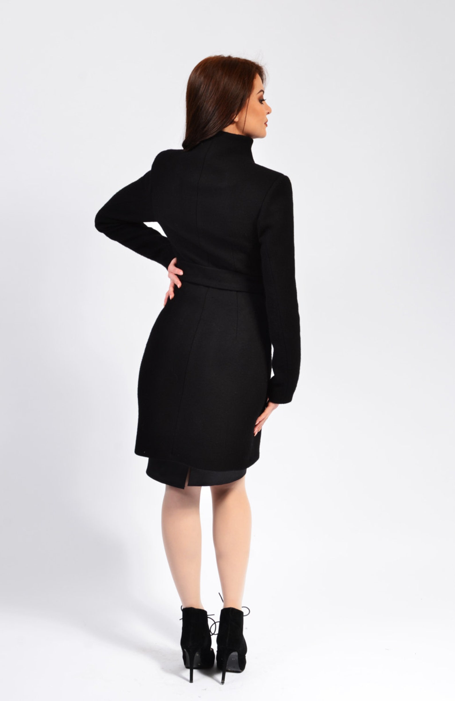 Wrap Midi Coat, Belt Autumn Winter Jackets for Women | Luca 2 - Etsy
