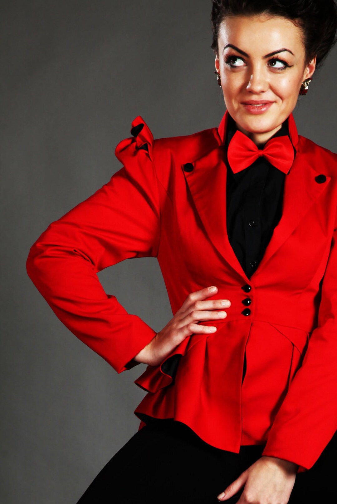 Ruffle Blazer, Office Jacket, Three Button, Jackets for Women, Made to ...