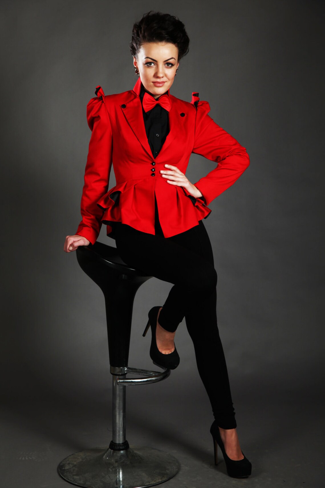 Ruffle Blazer Office Jacket Three Button Jackets for Women | Etsy