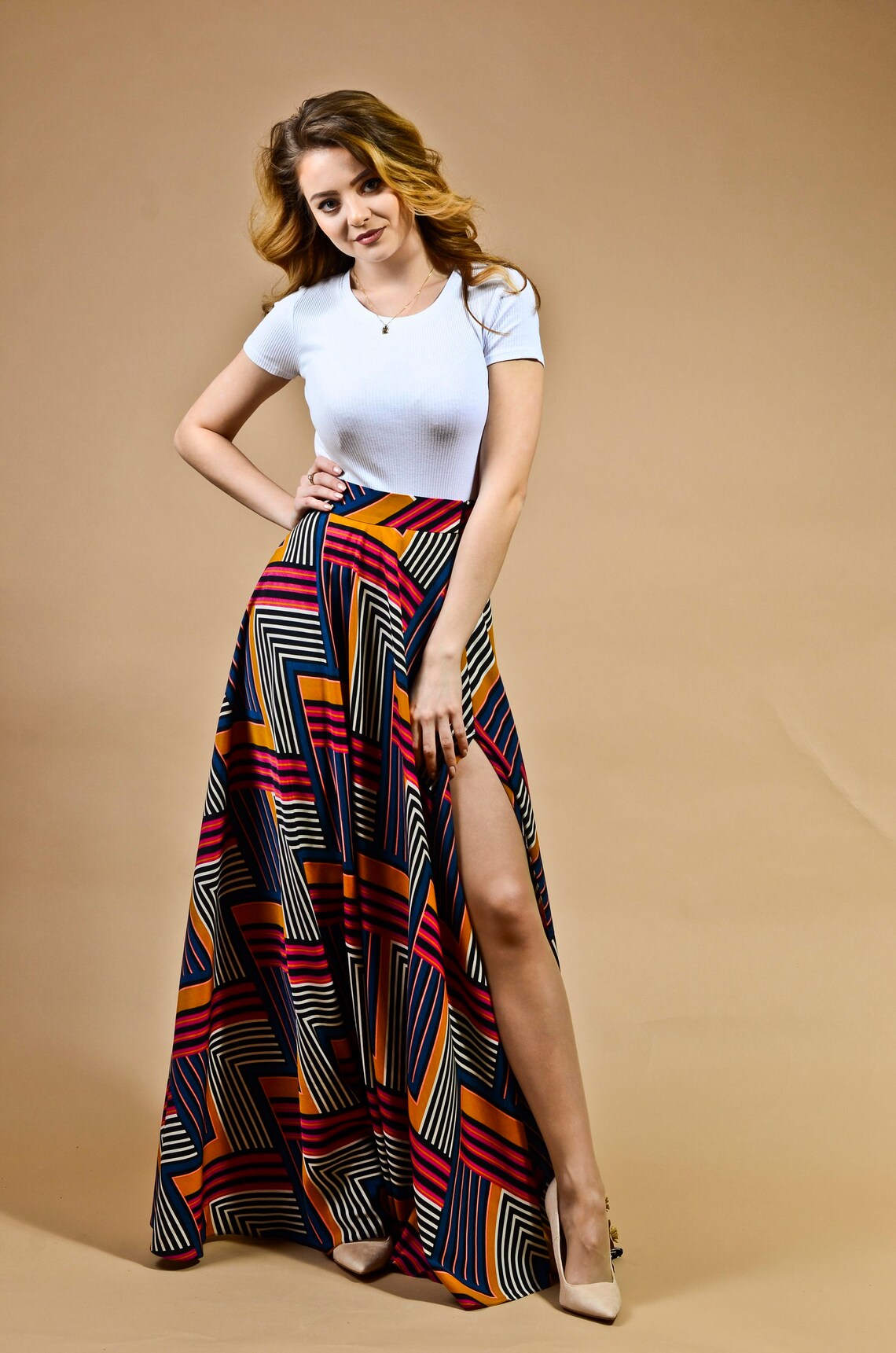 Long Skirt Pleated Maxi Circle for Women Elegant Wear - Etsy