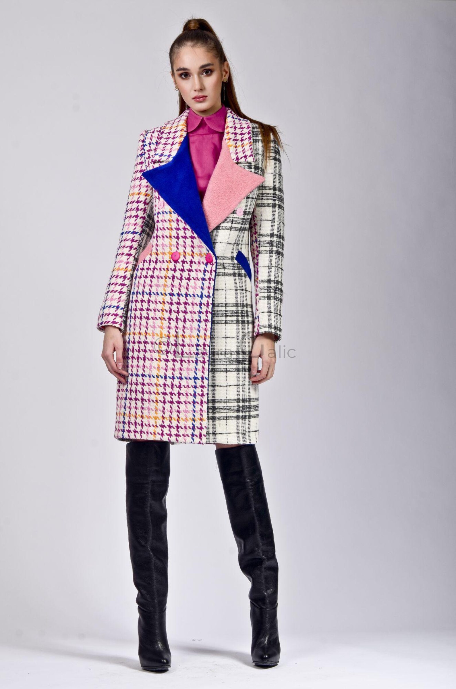 Wool Suit, Women's Tailored Plaid Coat, Custom Made - Etsy