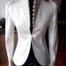 White Jacket, Ruffle Collar, One Button, Ruffle Back, for Women, Made ...
