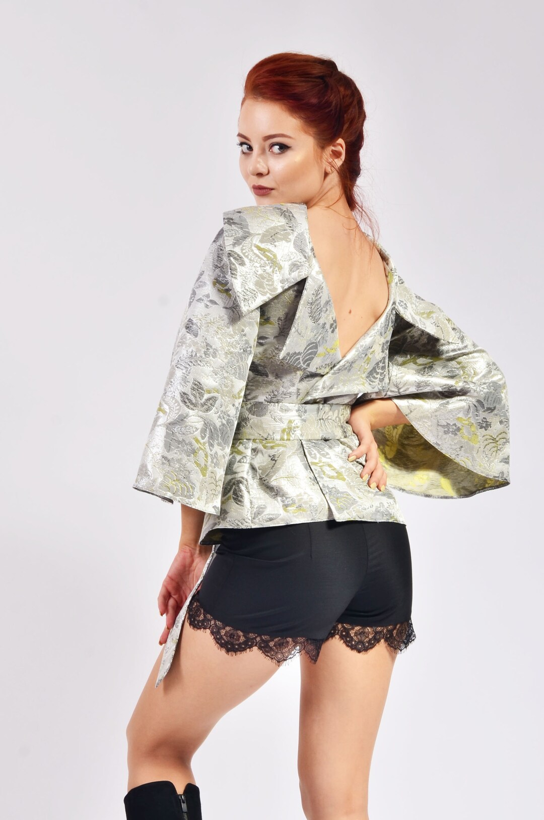 Wrap Blazer, Ladies Jacket, Backless, With Belt, for Women, Made to ...