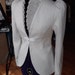 White Jacket, Ruffle Collar, One Button, Ruffle Back, for Women, Made ...