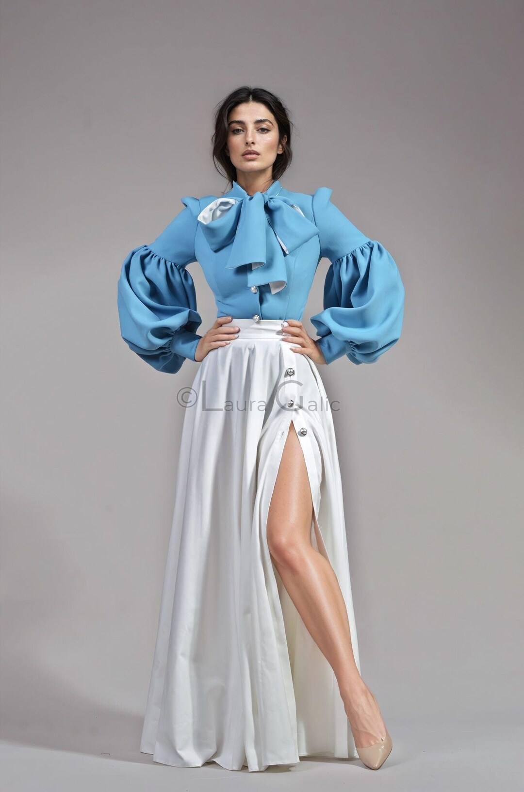 Tailored Suit With Maxi Skirt, Women's Suit, Office Suit, Personalized ...