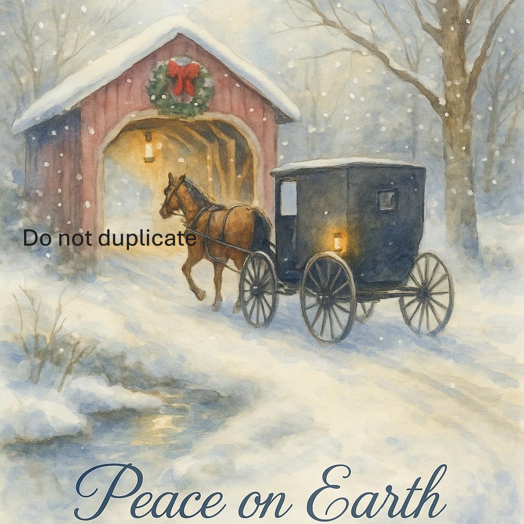 Peace on Earth – Amish Country Farm Christmas Postcard Set (6 Cards) - Etsy