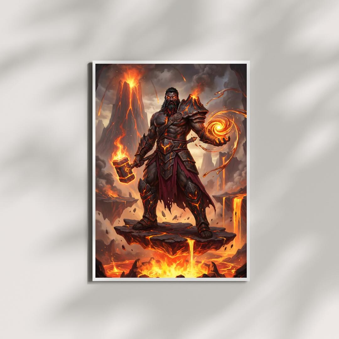Hephaestus: God of Fire & the Forge – Greek Mythology Digital Wall Art ...