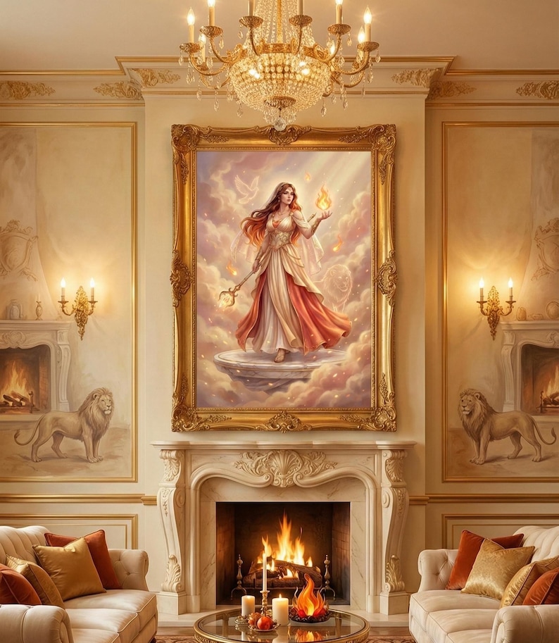 Hestia: Goddess of the Hearth – Greek Mythology Digital Wall Art | Warm ...