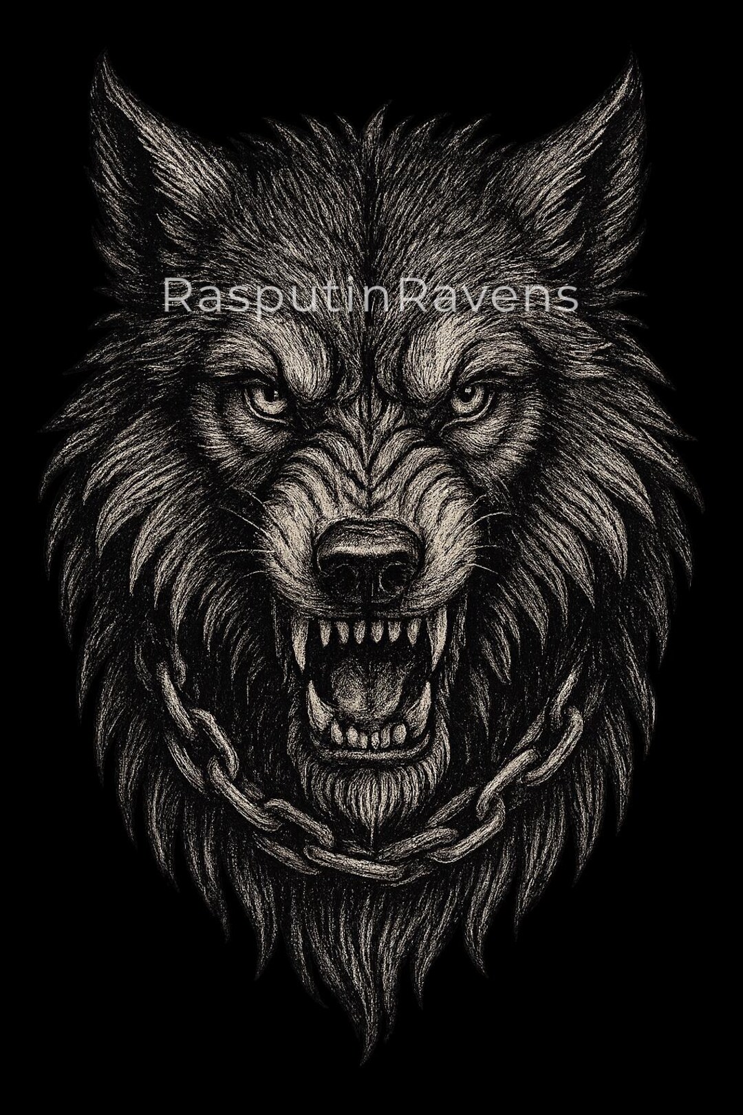 Fenrir Head | Norse Mythology Wolf Illustration | Viking Clipart for T ...