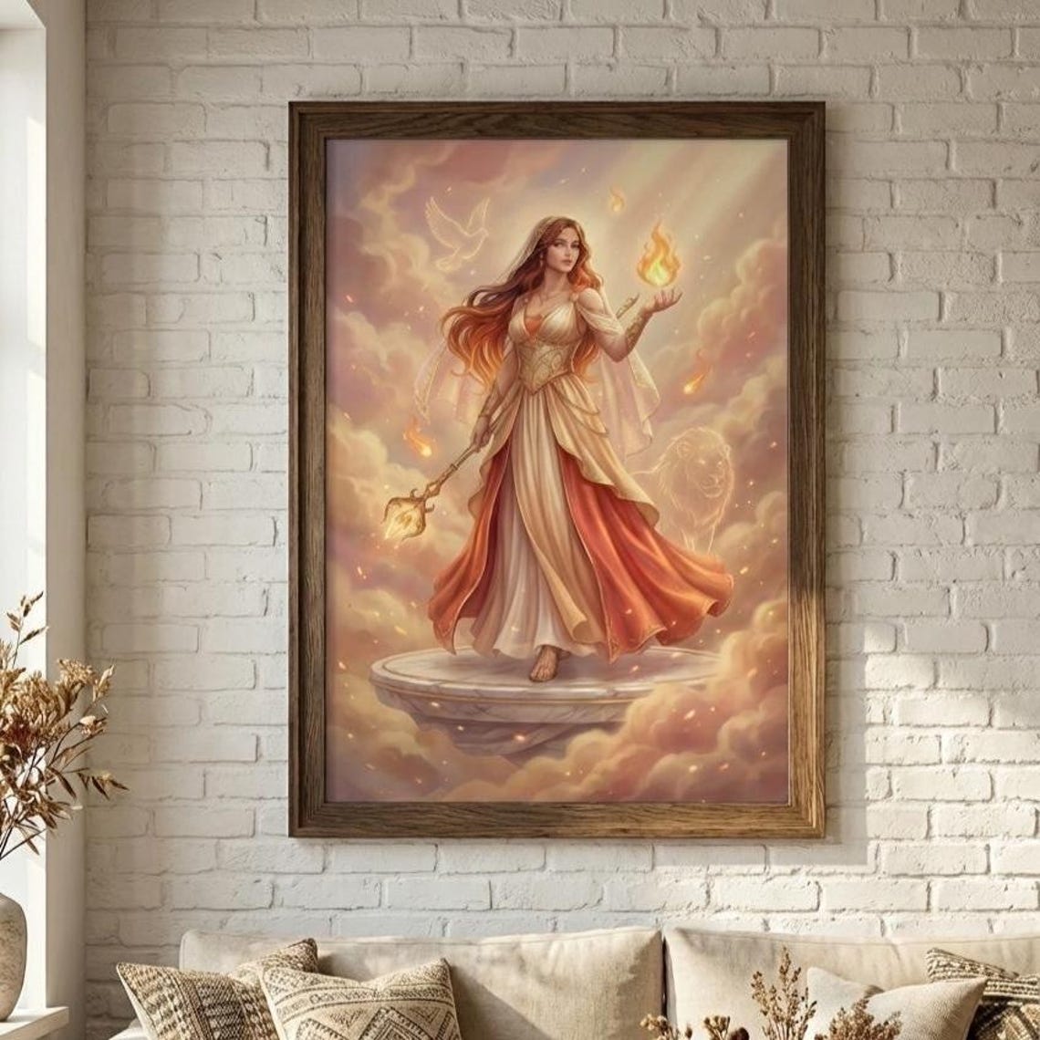 Hestia: Goddess of the Hearth – Greek Mythology Digital Wall Art | Warm ...