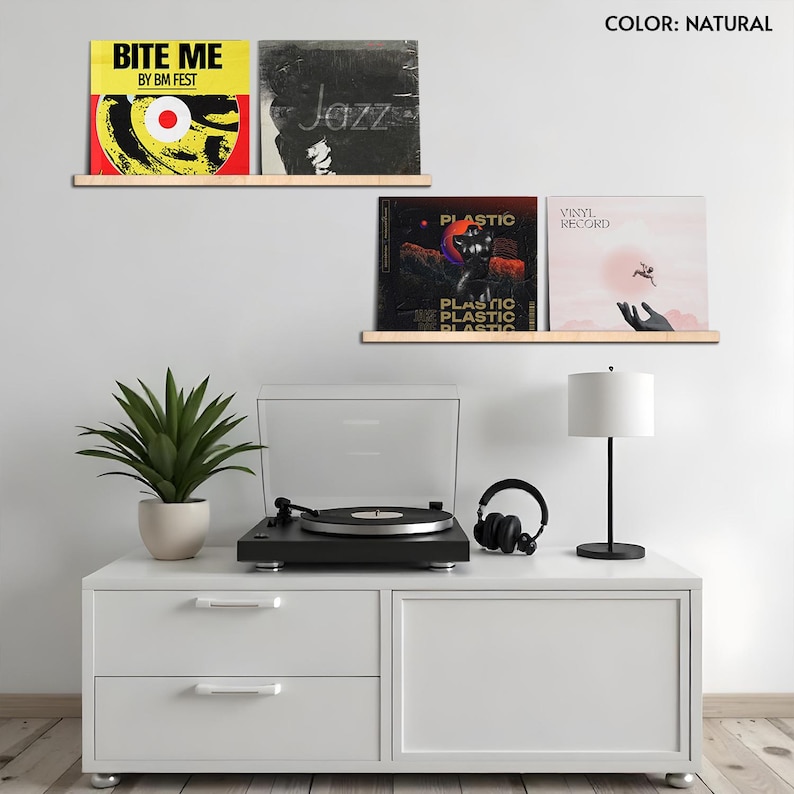 Vinyl Record Ledge, Wooden Vinyl Record Wall Shelf, Vinyl Record Wall ...