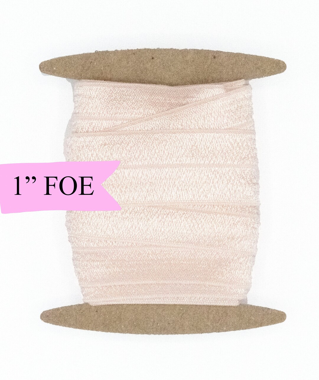 Light PINK 1 Inch FOE 25mm Fold Over Elastic by the Yard Tinkercrafts ...