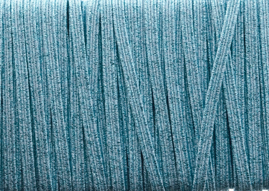1/8 Inch Elastic METALLIC BLUE Elastic Skinny 3mm Elastic - Etsy