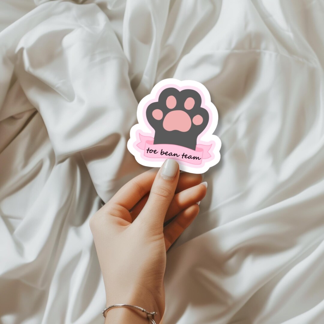 Toe Bean Team Cat Paw Sticker – Glossy Vinyl Laptop Decal - Etsy