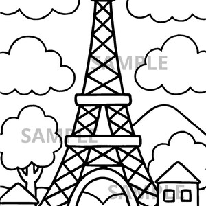 21 Famous Landmark Coloring Pages for Kids, Eiffel Tower, Taj Mahal ...