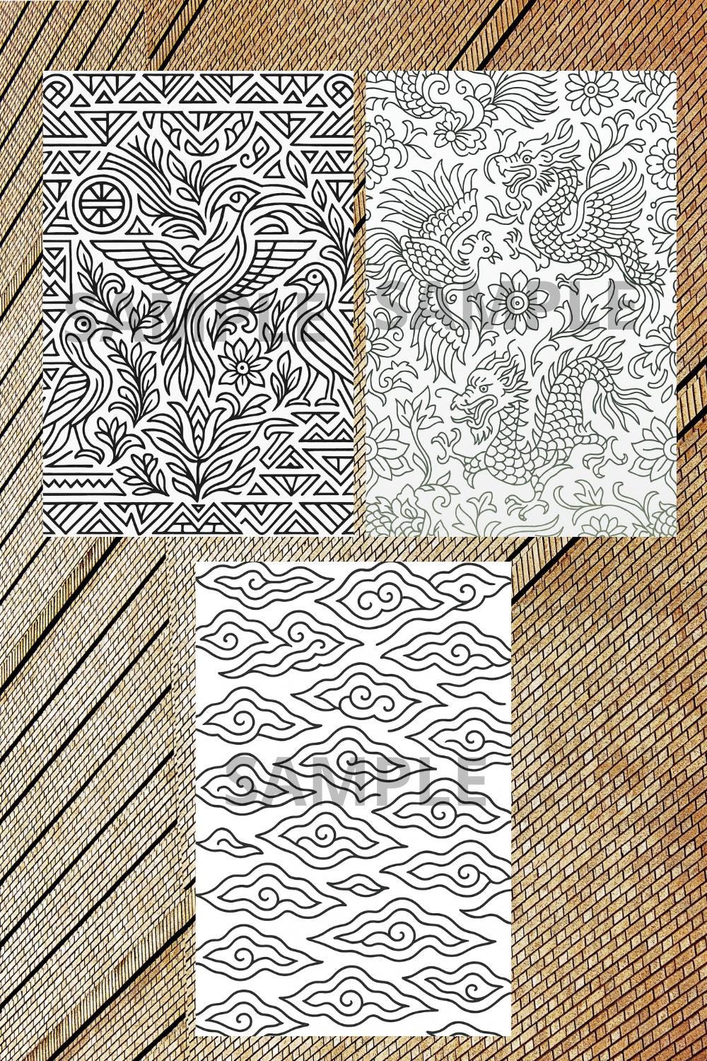 Indonesian Batik Coloring Pages Printable, 24 Traditional Motif Designs ...