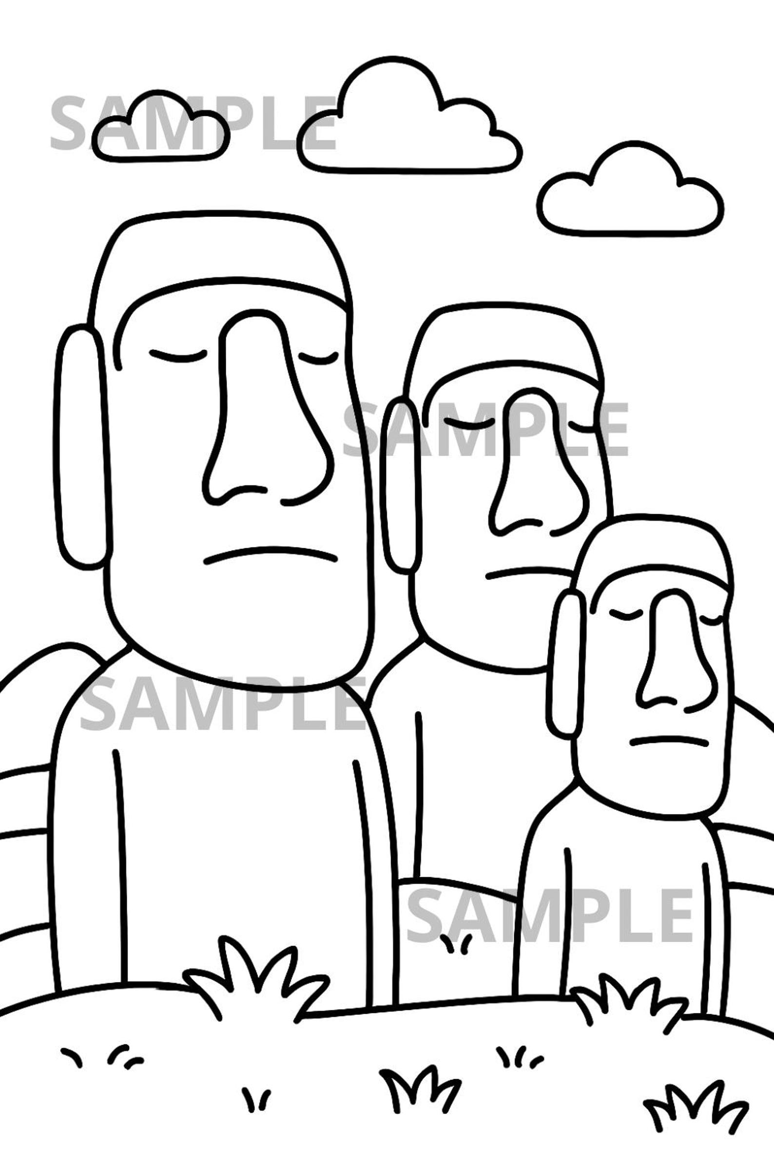 21 Famous Landmark Coloring Pages for Kids, Eiffel Tower, Taj Mahal ...
