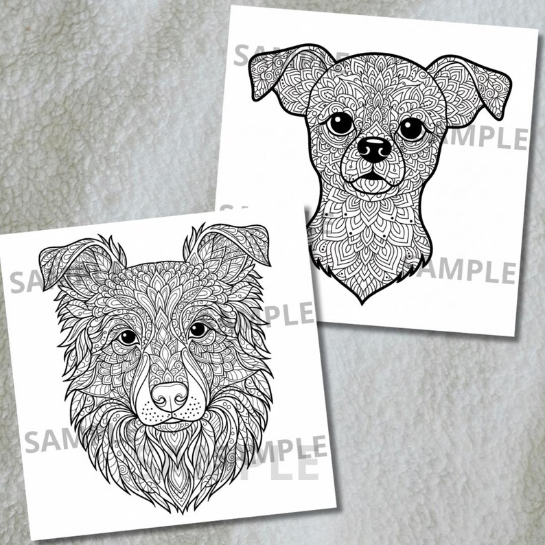 31 Dog Mandala Coloring Pages, Popular Dog Breeds Coloring Book ...