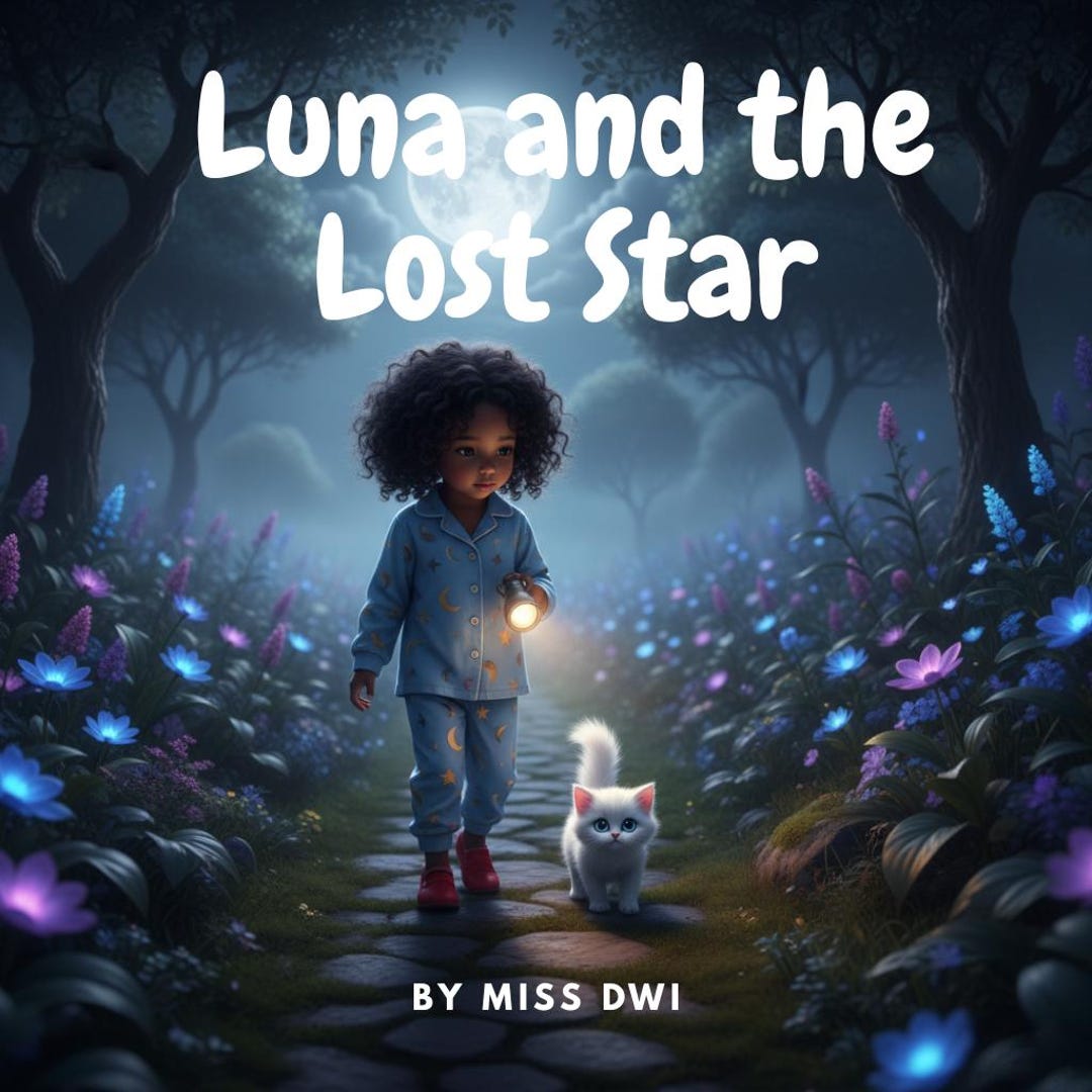 Luna and the Lost Star, Printable Kids Storybook, Bedtime Story Digital ...