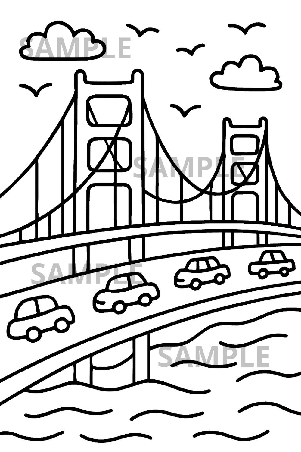 21 Famous Landmark Coloring Pages for Kids, Eiffel Tower, Taj Mahal ...