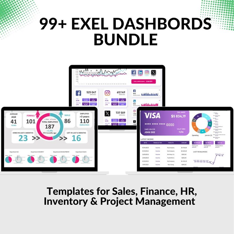 Business Excel Templates Her - Etsy