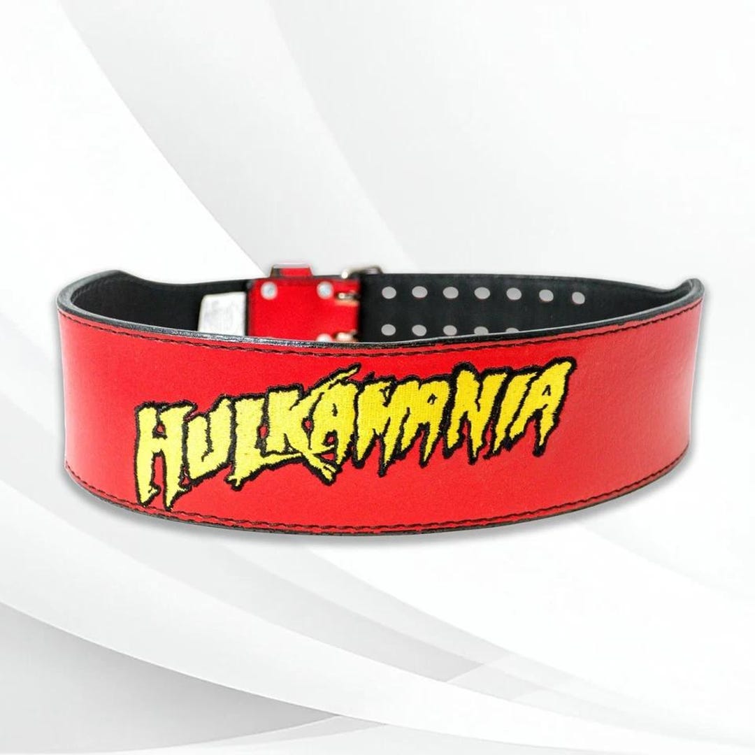 Red Hulk Hogan Gym Leather Weight Lifting Belt - Etsy