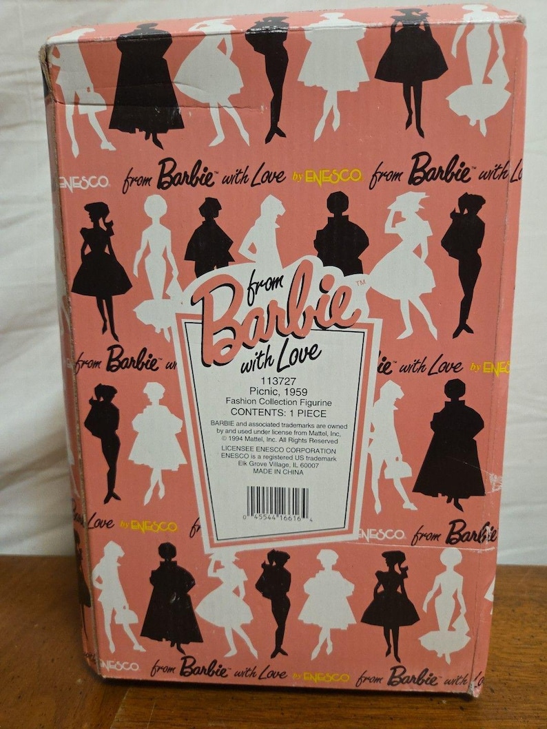 Enesco From Barbie With Love Figurine Picnic 1959 Fashion Collection ...