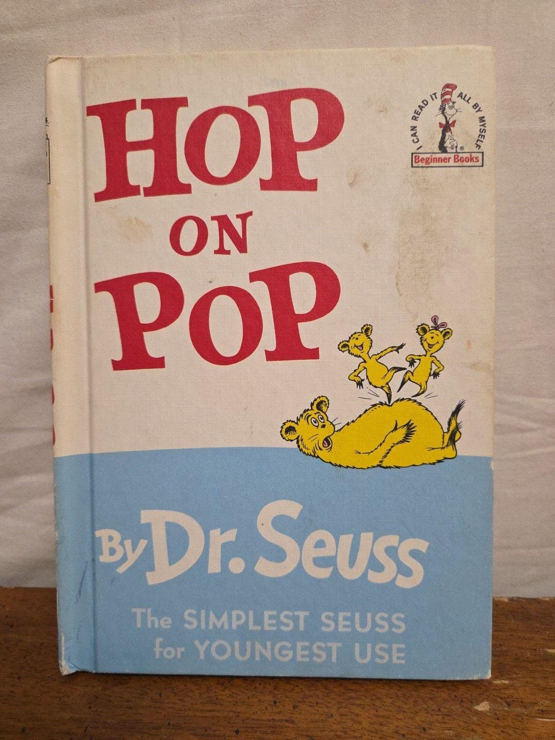 Hop on Pop by Dr. Seuss Beginner Books Hardcover Book Club Edition 1963 ...