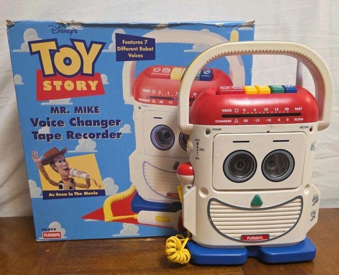 Disney TOY STORY Mr. Mike Voice Changer Tape Recorder Playskool 1996 ...