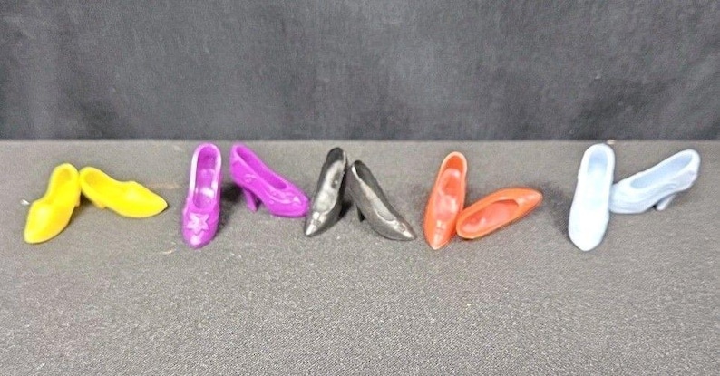 Barbie Doll Princess Party Shoe Lot Princess Flower Pumps Magenta ...
