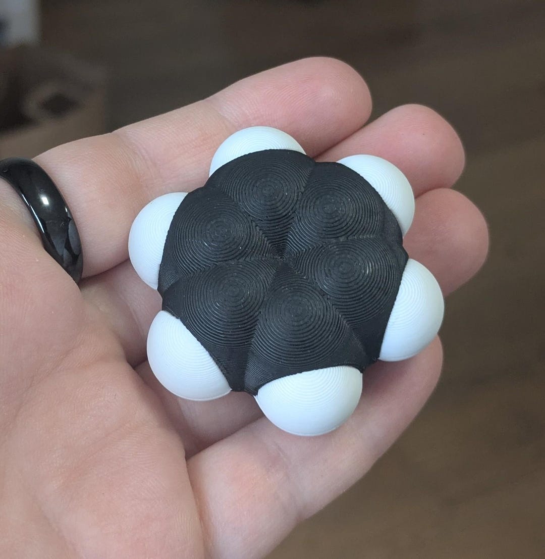 3D Printed Benzene Molecule Model | Organic Chemistry Gift | Molecular ...