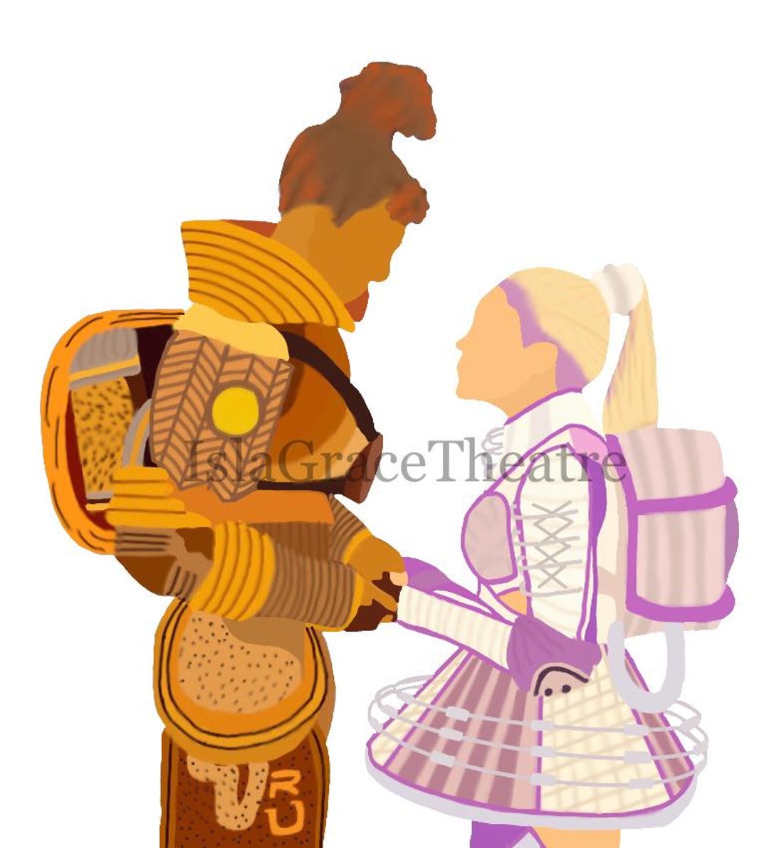 Drawing of Rusty and Pearl - Starlight Express - Etsy