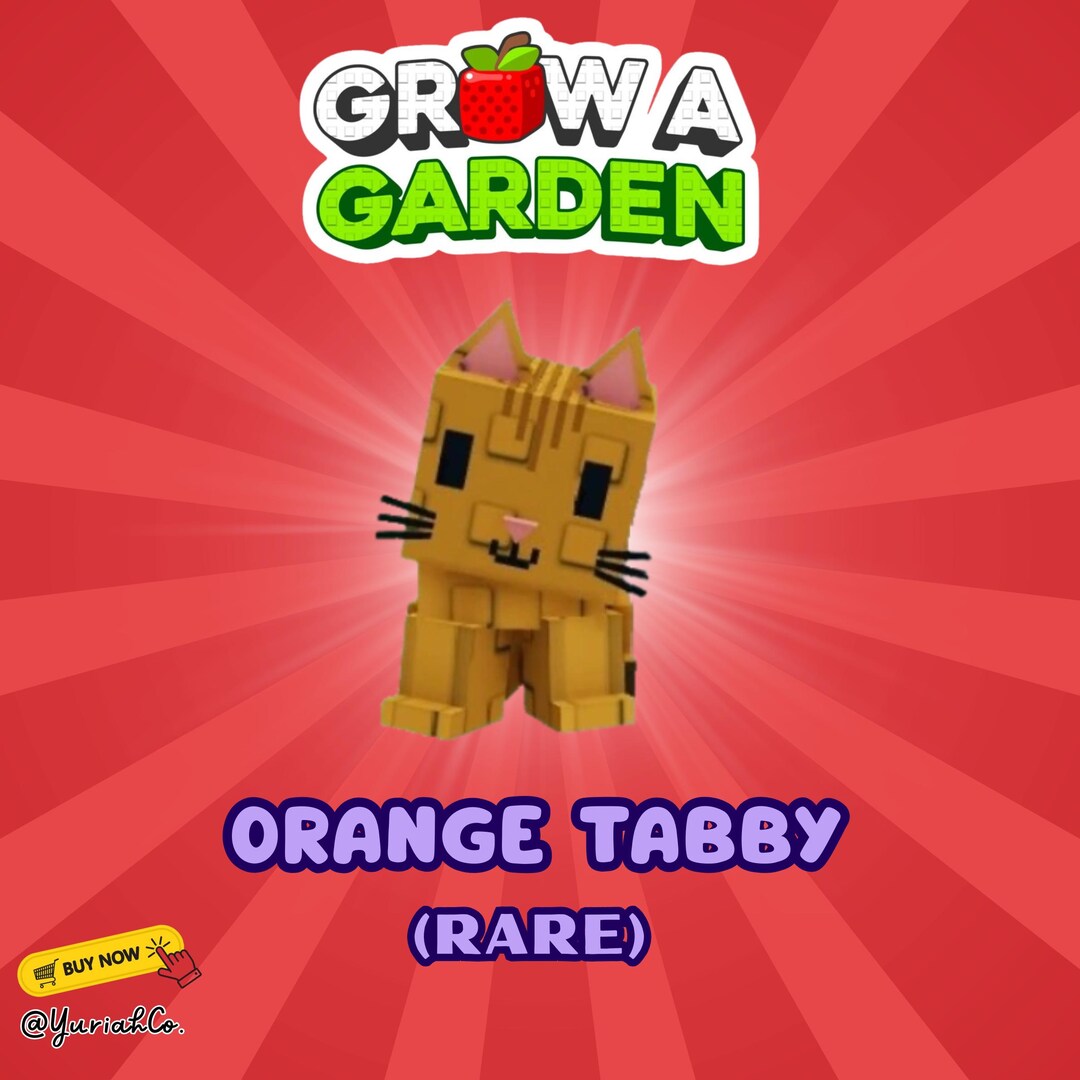 Grow a Garden | Orange Tabby (rare) | (pet) - All Pets Available - Etsy