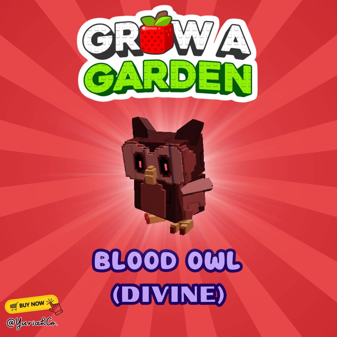 Grow a Garden | Blood Owl (divine) | (pet) - All Pets Available - Etsy UK