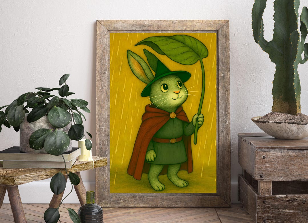 Rainy Day Bunny - Etsy